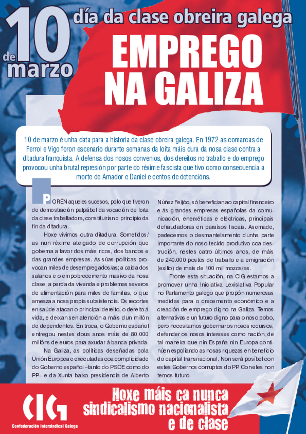 Panfleto 10 de marzo 2014 - CIG: Confederación Intersindical Galega